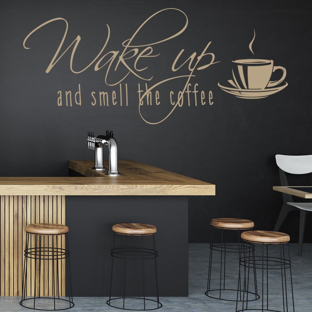 Smell The Coffee Food Drink Quote Wall Sticker | Icon Wall Stickers